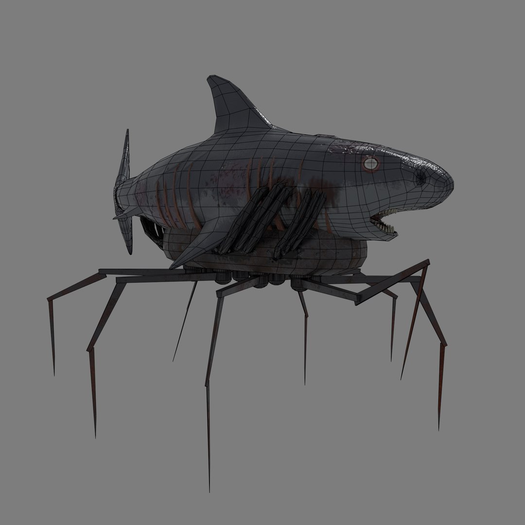 3D Shark Mechanical - TurboSquid 1589171