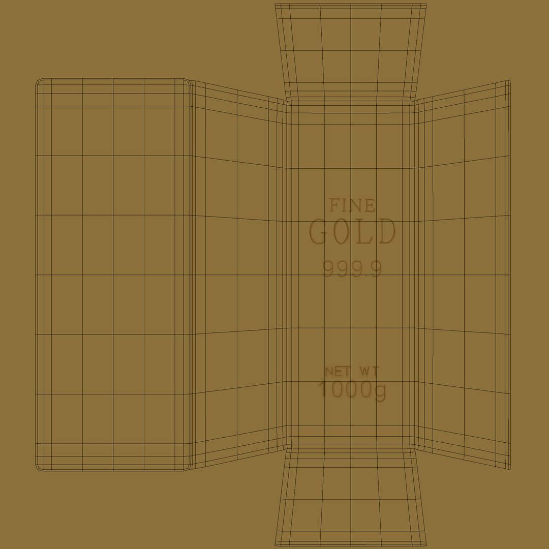 3D Model Gold Bar 02 - TurboSquid 2129396