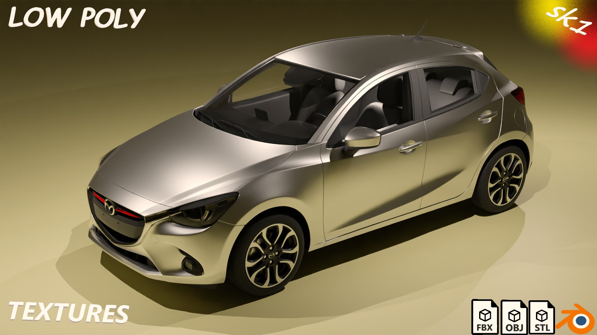3D Mazda 2 Model - TurboSquid 2183652