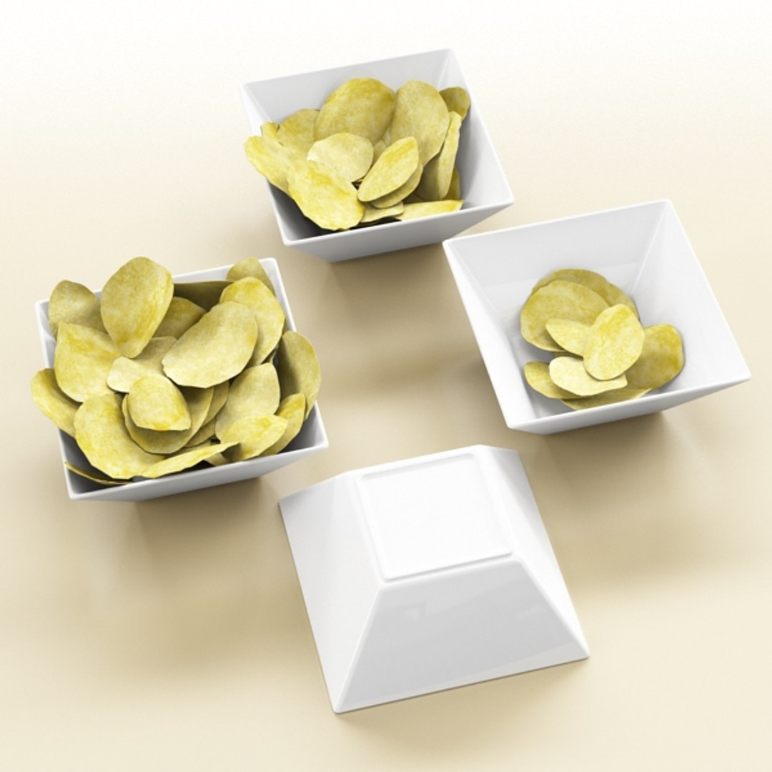 3d Model Of Chips Bowl