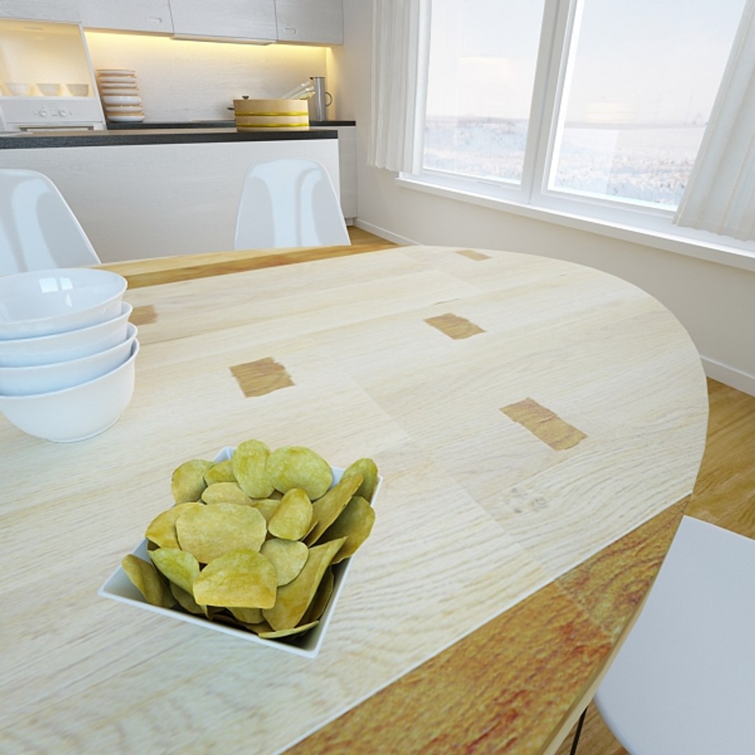 3d Model Of Chips Bowl