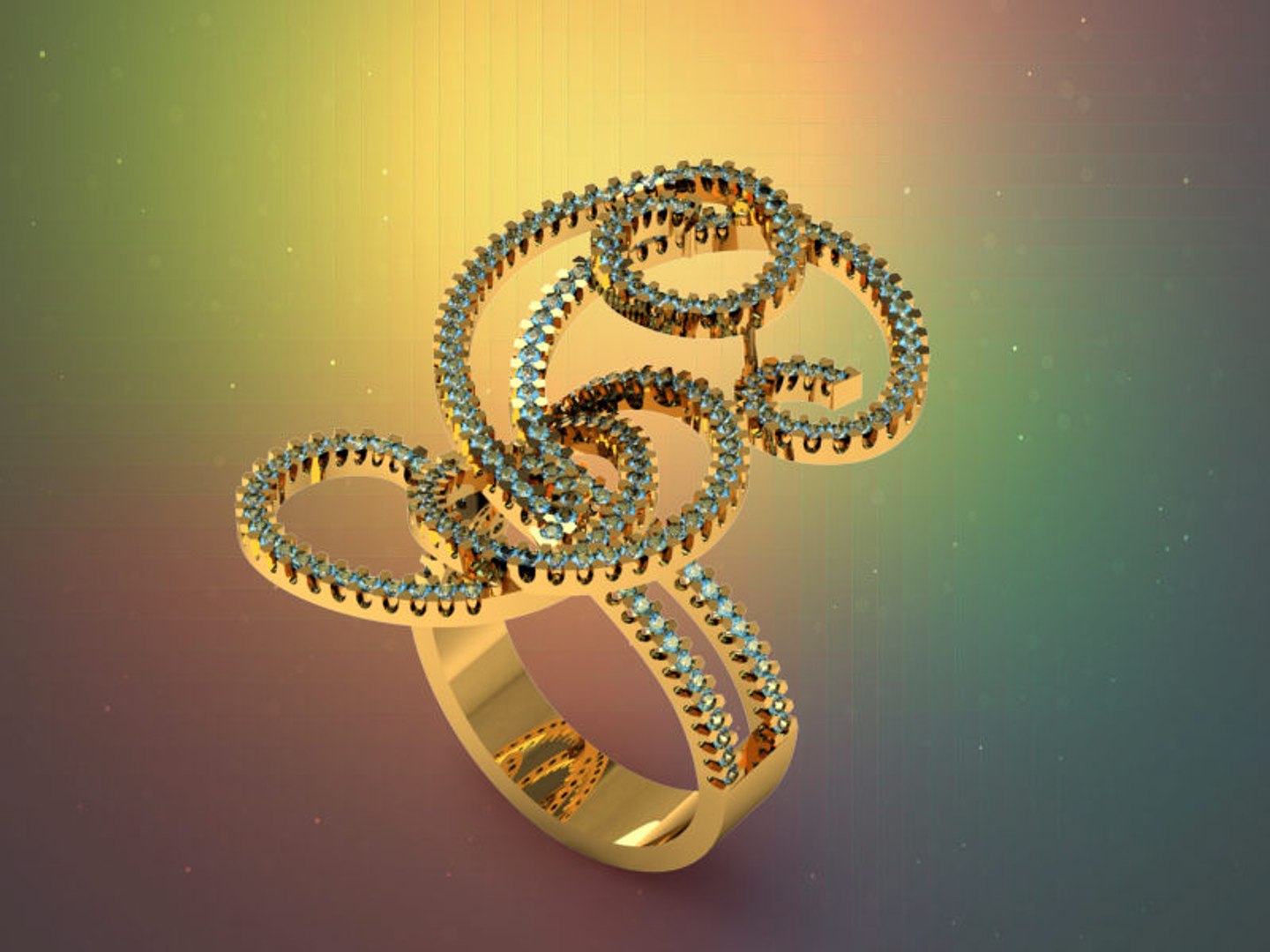 3D Diamond Gold Model - TurboSquid 1309658