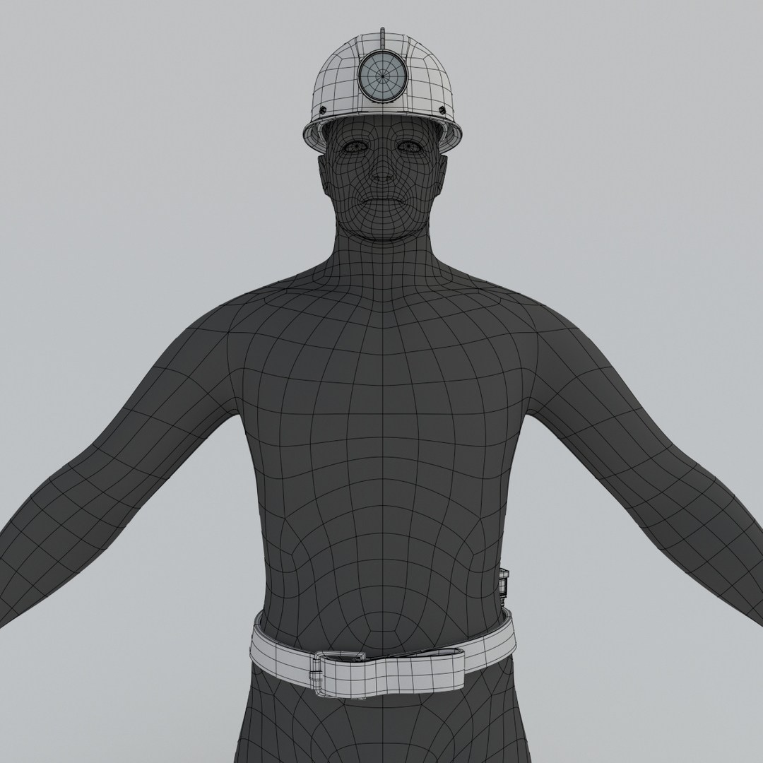 3d Miner Light Model