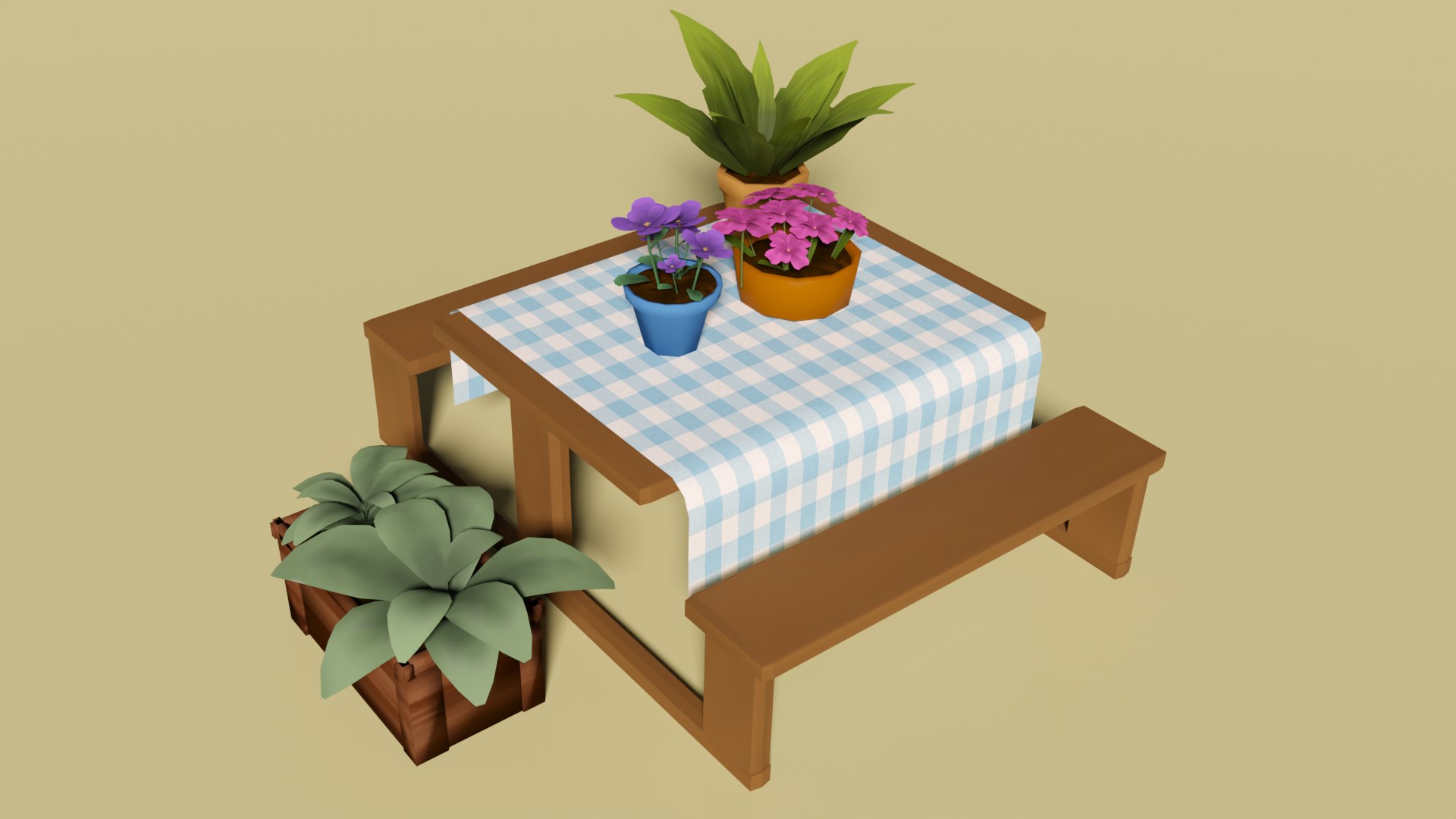Stylized Plant And Flowers - Low Poly 3D Model 3D Model - TurboSquid ...