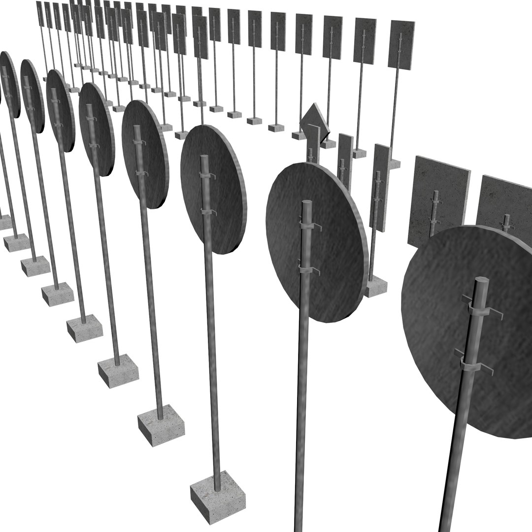 3D complete pack traffic signs - TurboSquid 1709849