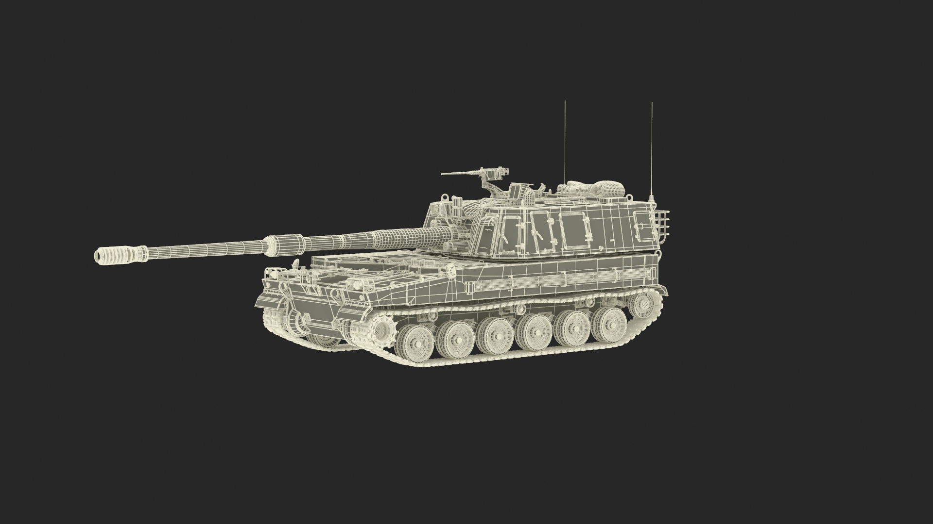 3D K9 Thunder South Korean Howitzer Rigged For Cinema 4D Model ...