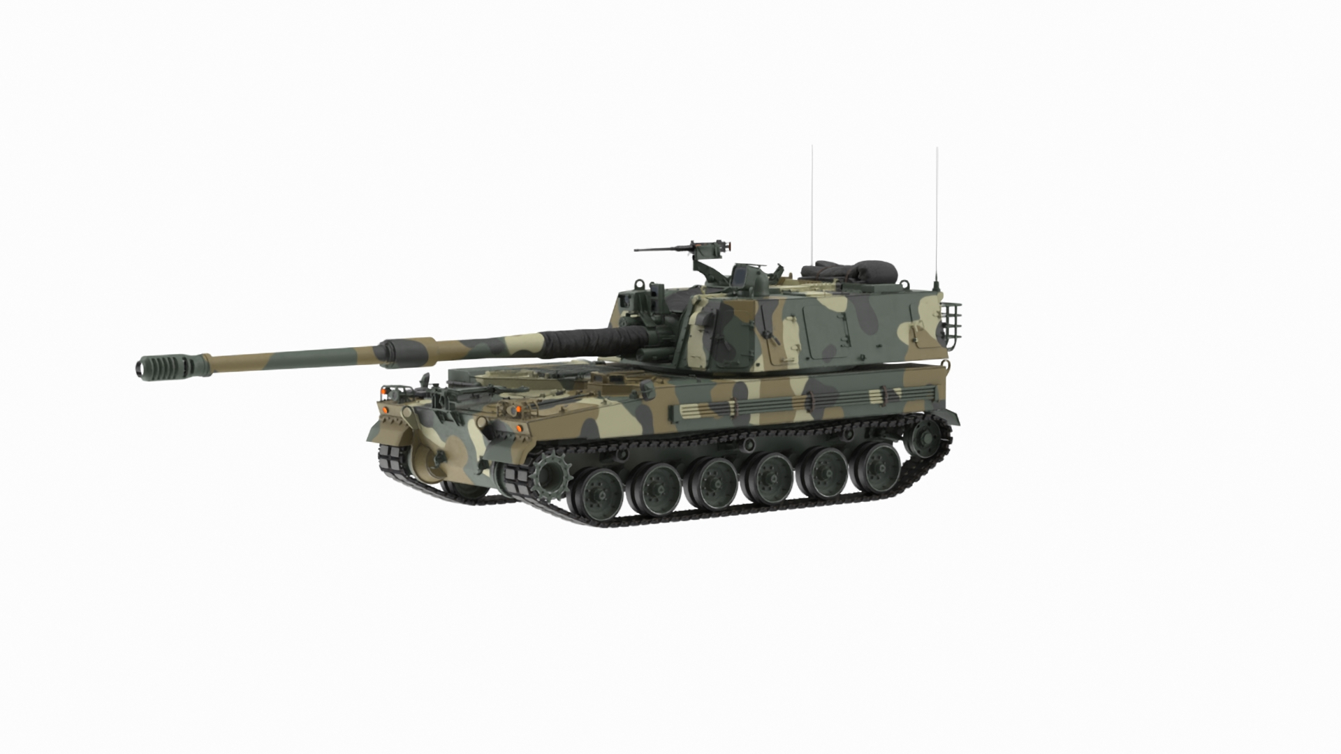 3D K9 Thunder South Korean Howitzer Rigged For Cinema 4D Model ...