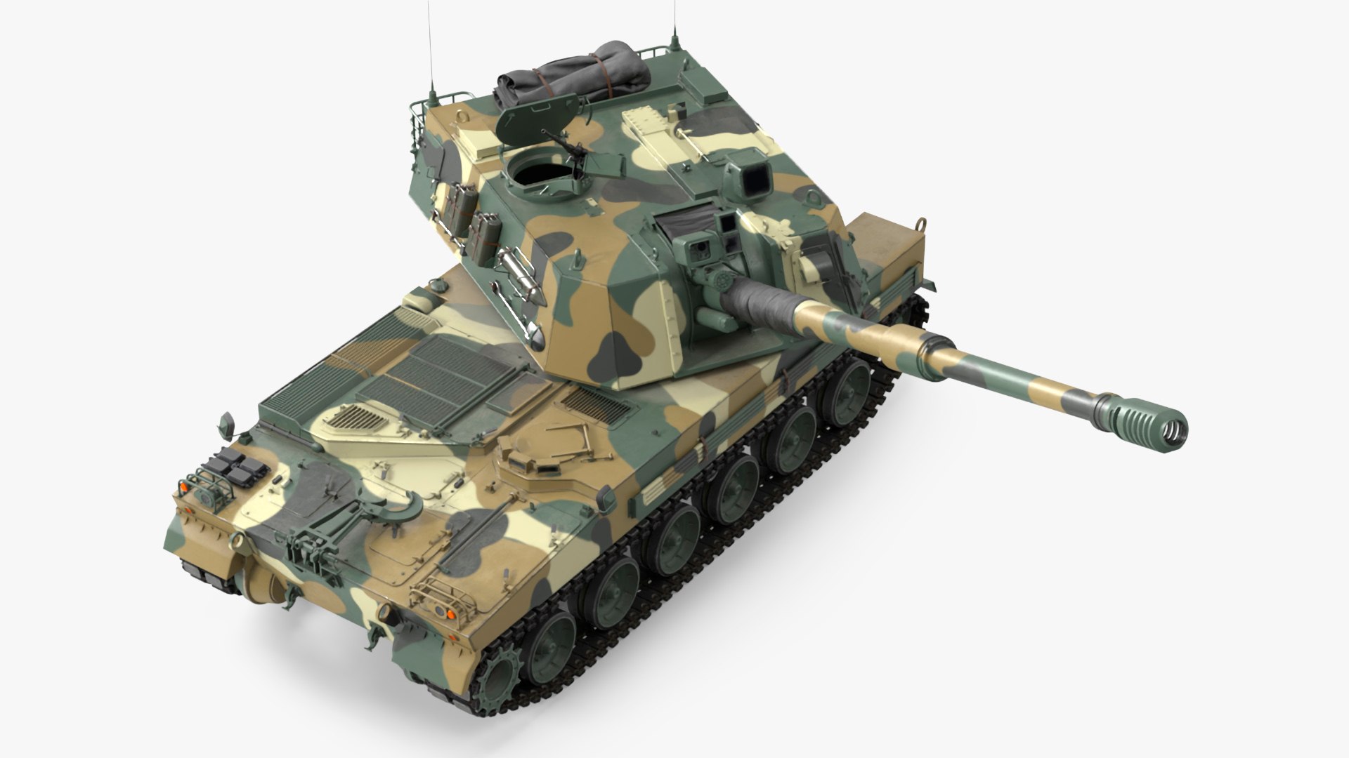 3D K9 Thunder South Korean Howitzer Rigged For Cinema 4D Model ...