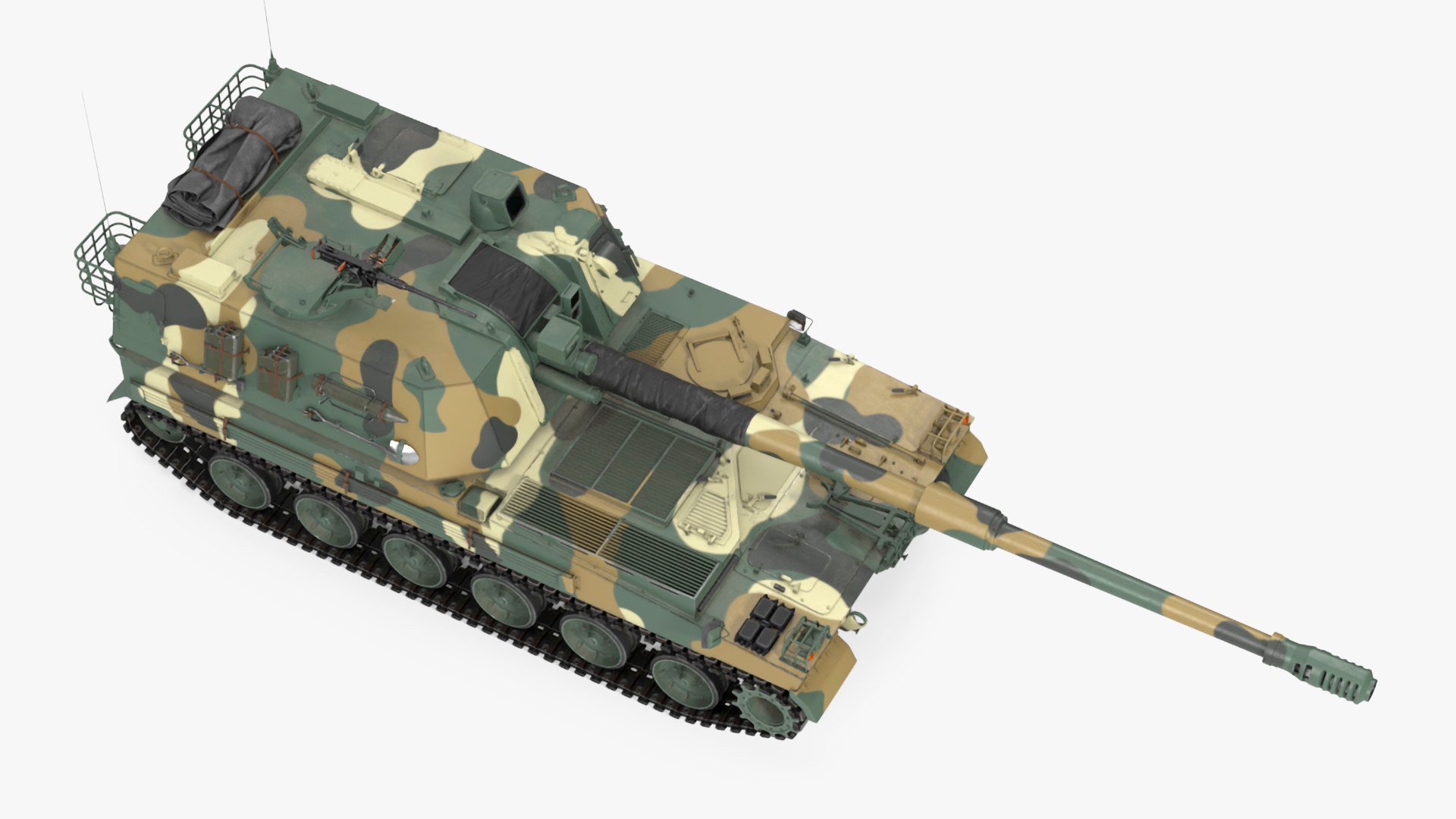 3D K9 Thunder South Korean Howitzer Rigged For Cinema 4D Model ...