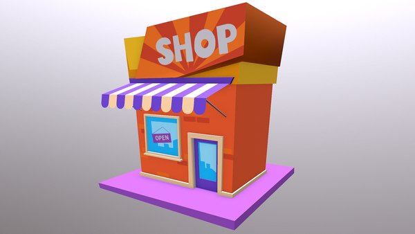 Cartoon Shop Building 3D model - TurboSquid 2006059