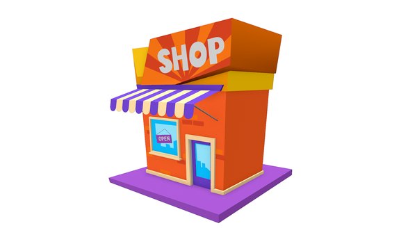 Cartoon Shop Building 3D model - TurboSquid 2006059