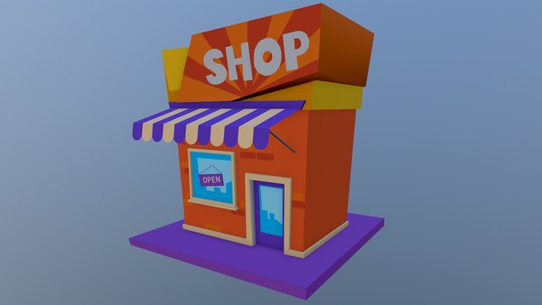 Cartoon Shop Building 3D model - TurboSquid 2006059