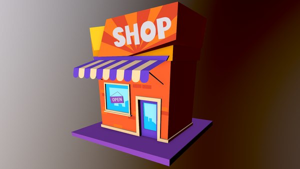 Cartoon Shop Building 3D model - TurboSquid 2006059