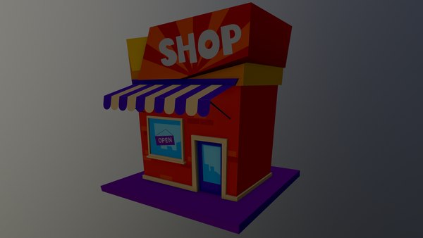 Cartoon Shop Building 3D model - TurboSquid 2006059