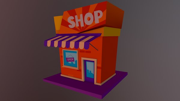 Cartoon Shop Building 3D model - TurboSquid 2006059