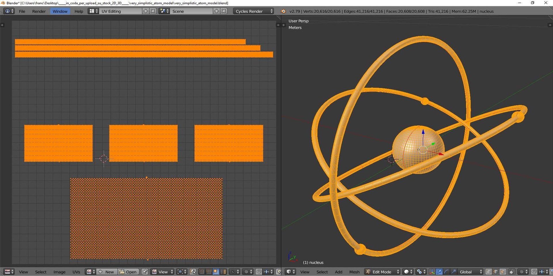 3D Simplistic Atom Model - TurboSquid 1486966