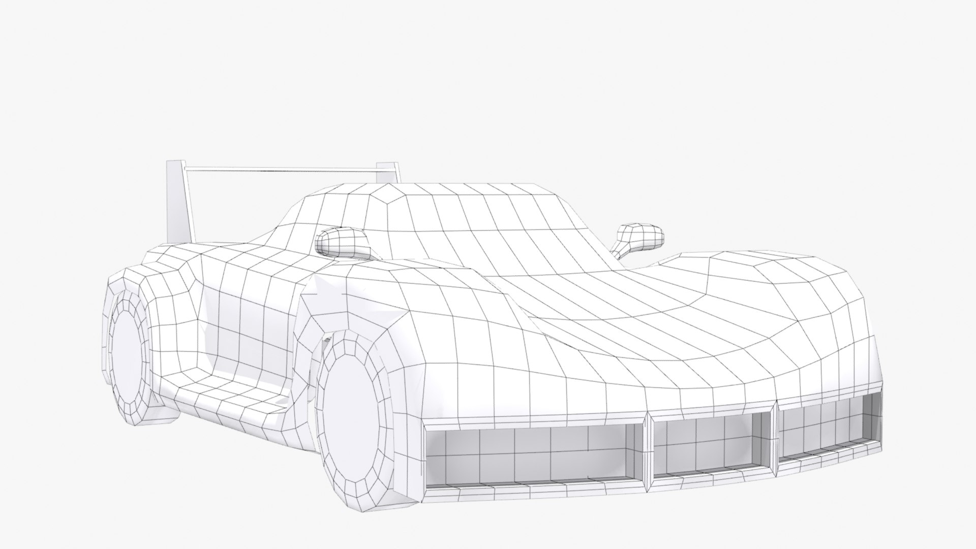 Cartoon Racing Car V2 3D Model - TurboSquid 2236578