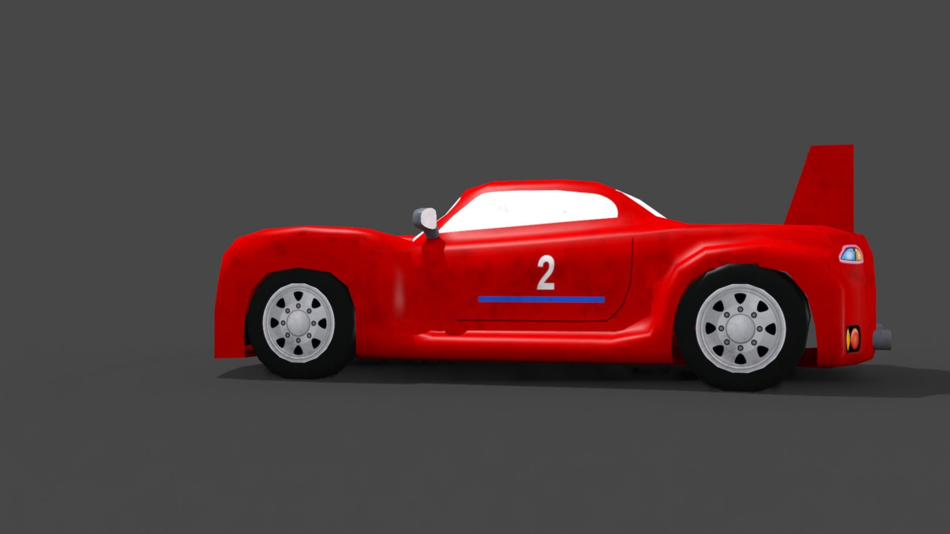 Cartoon Racing Car V2 3D Model - TurboSquid 2236578