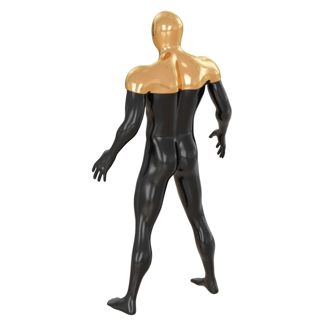 3D Model Faceless Mannequin Gold 134 - TurboSquid 1694746