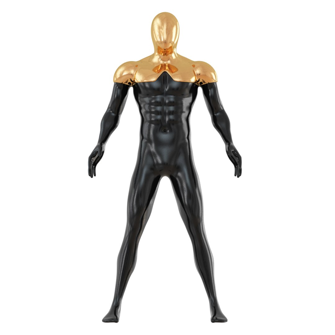 3D Model Faceless Mannequin Gold 134 - TurboSquid 1694746