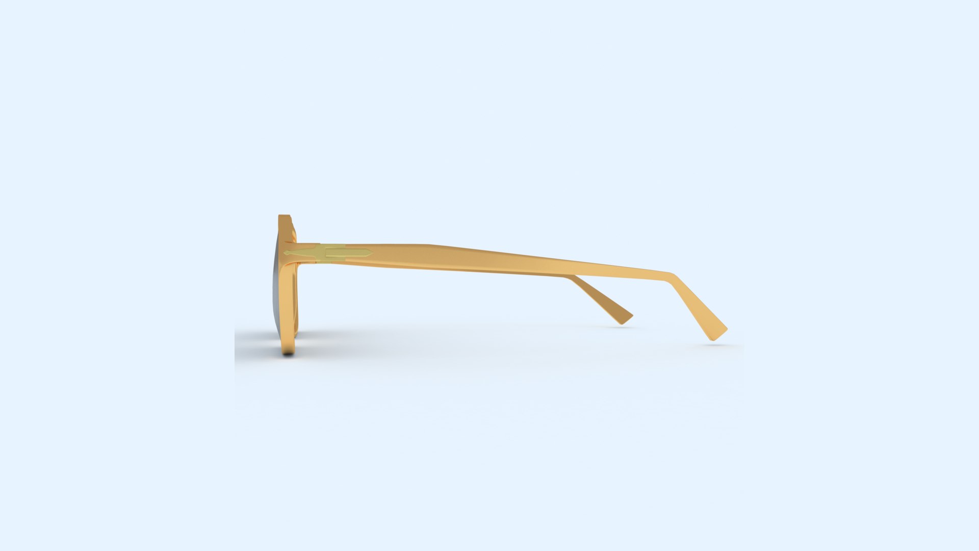 Sun Glass with Gold Frame 3D - TurboSquid 1935811