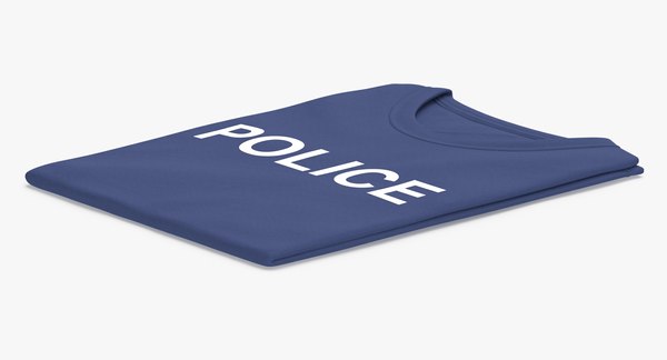 Female Crew Neck Folded Dark Blue Police 01 3D model - TurboSquid 1758942