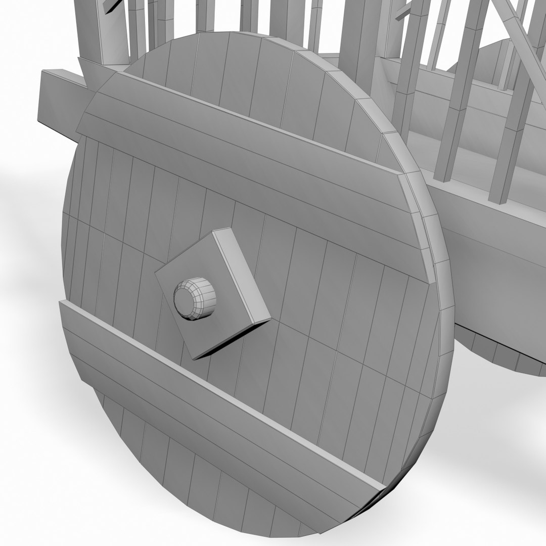 Medieval Hay Cart Fantasy 3d X