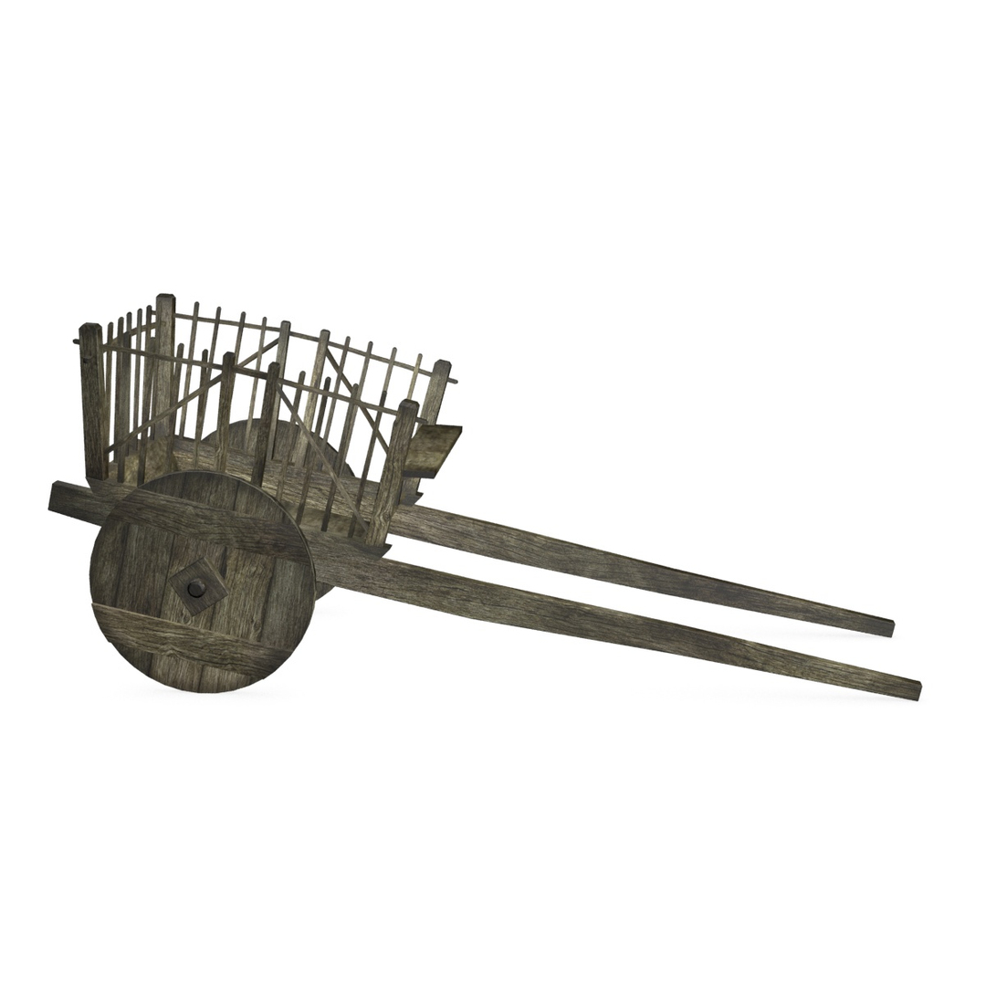 Medieval Hay Cart Fantasy 3d X