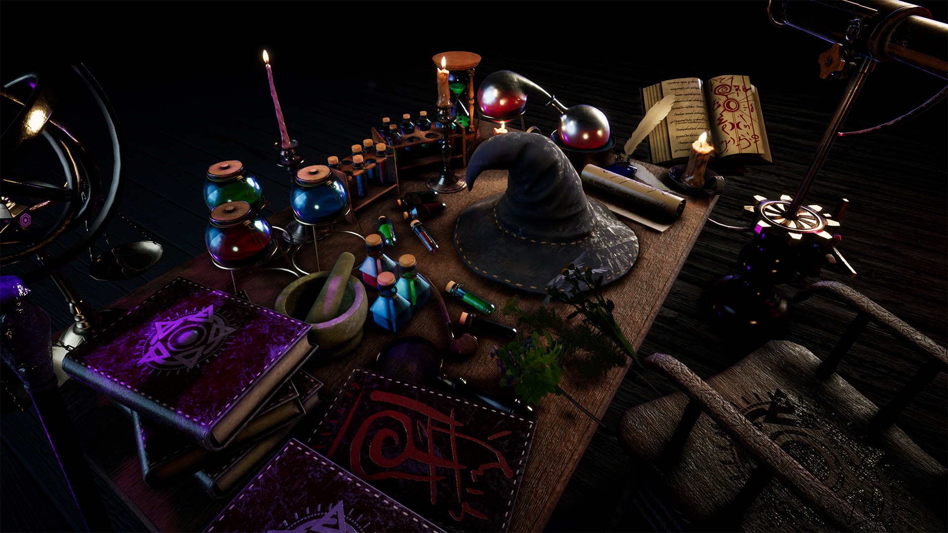 Wizard Table Props 30 Assets Model - TurboSquid 1984605