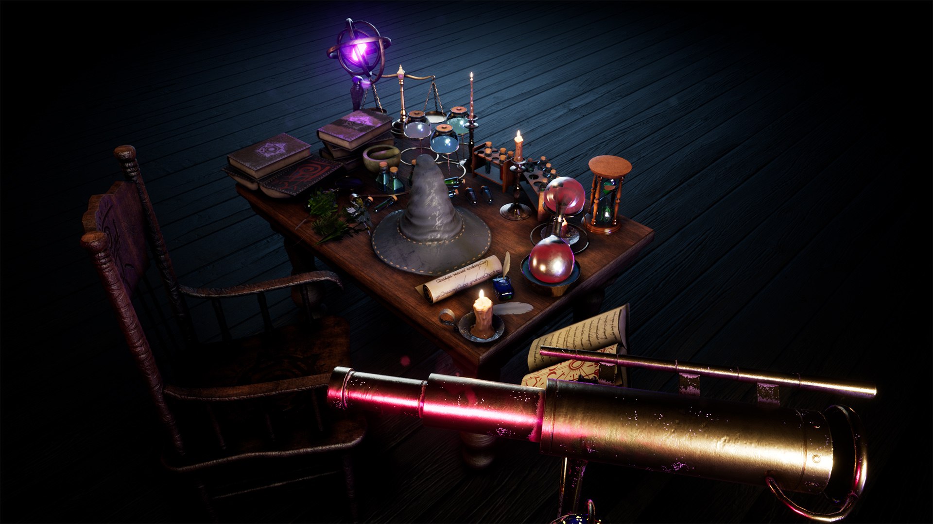 Wizard Table Props 30 Assets Model - TurboSquid 1984605