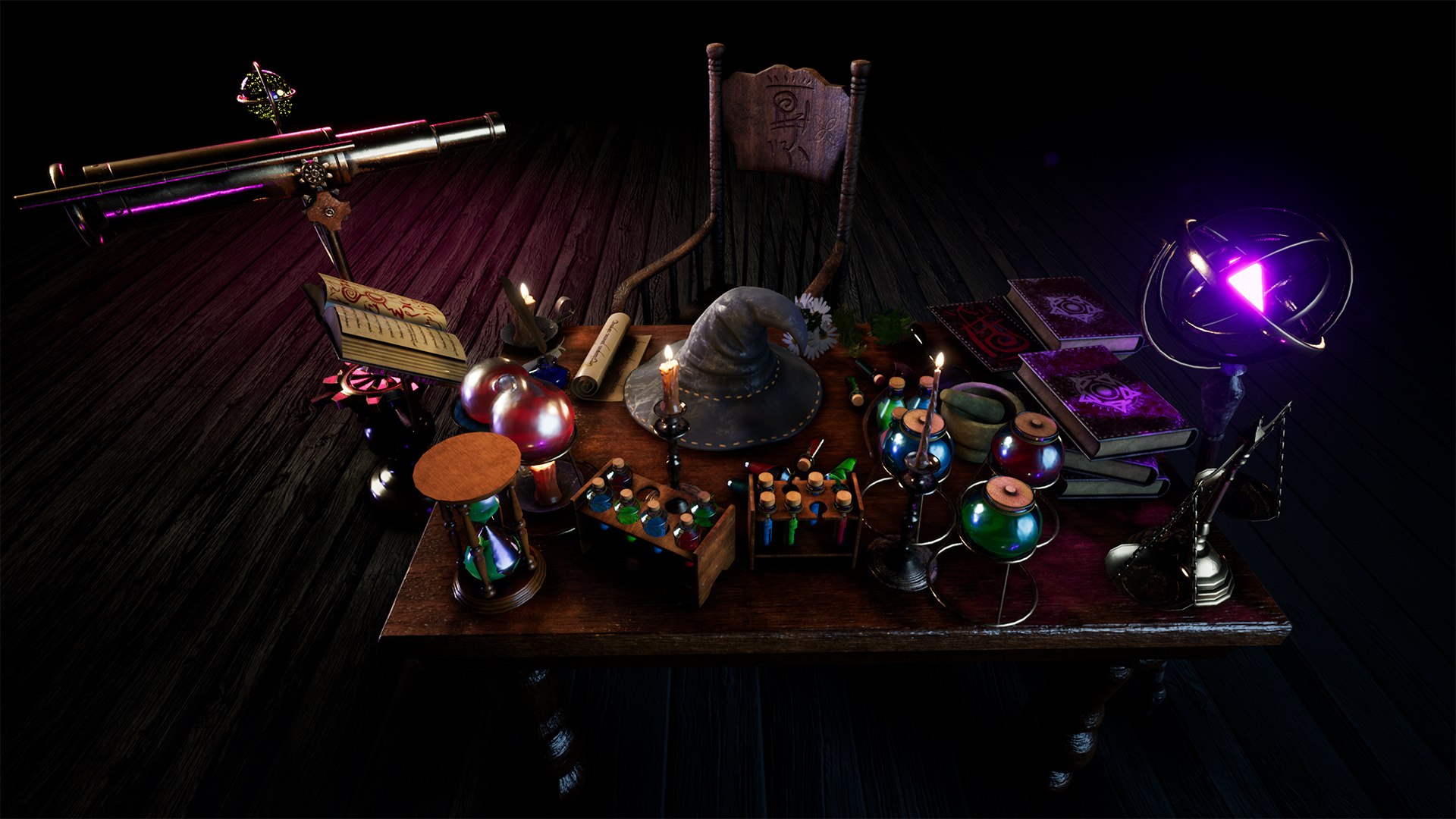 Wizard Table Props 30 Assets Model - TurboSquid 1984605