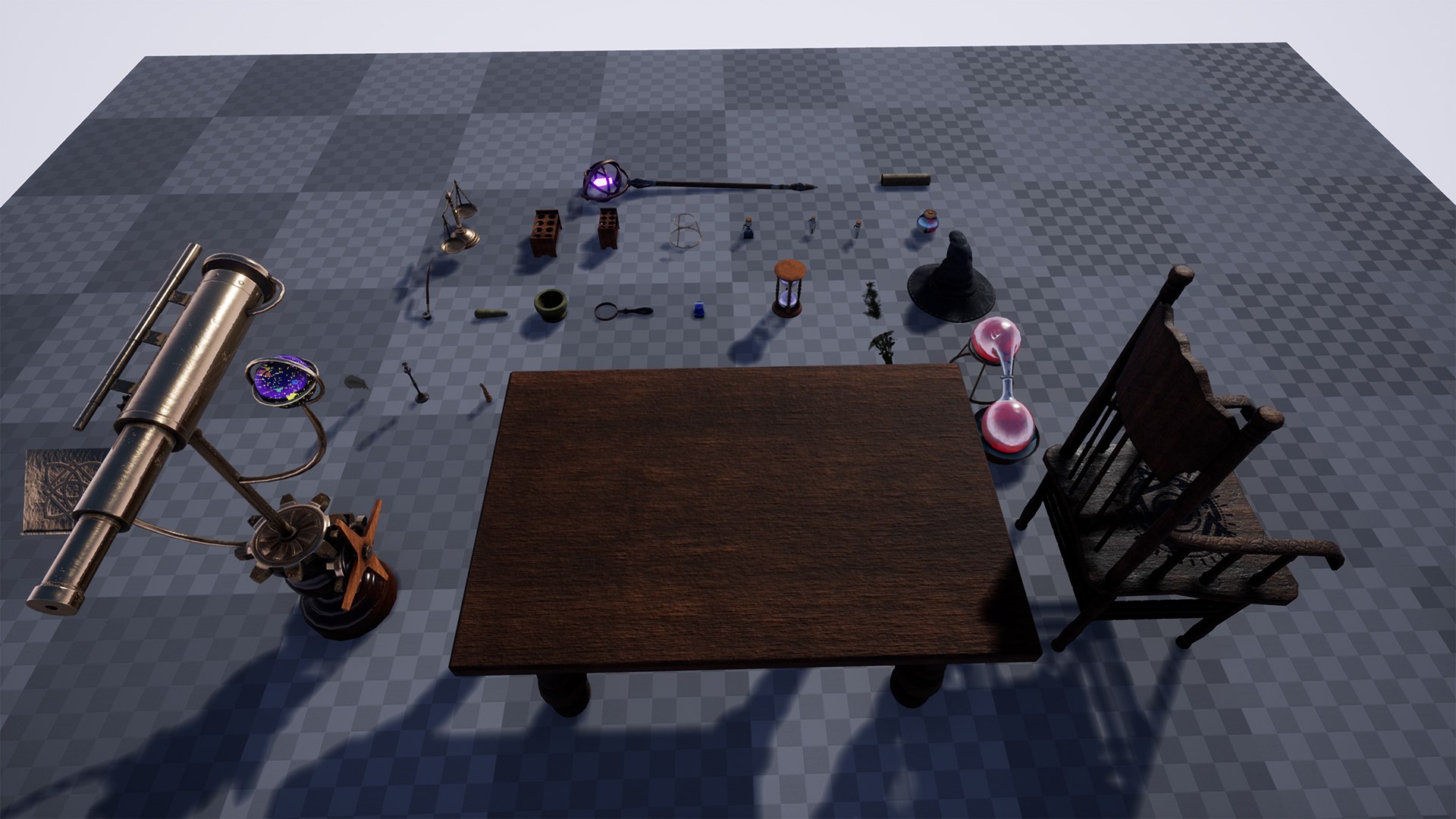 Wizard Table Props 30 Assets Model - TurboSquid 1984605