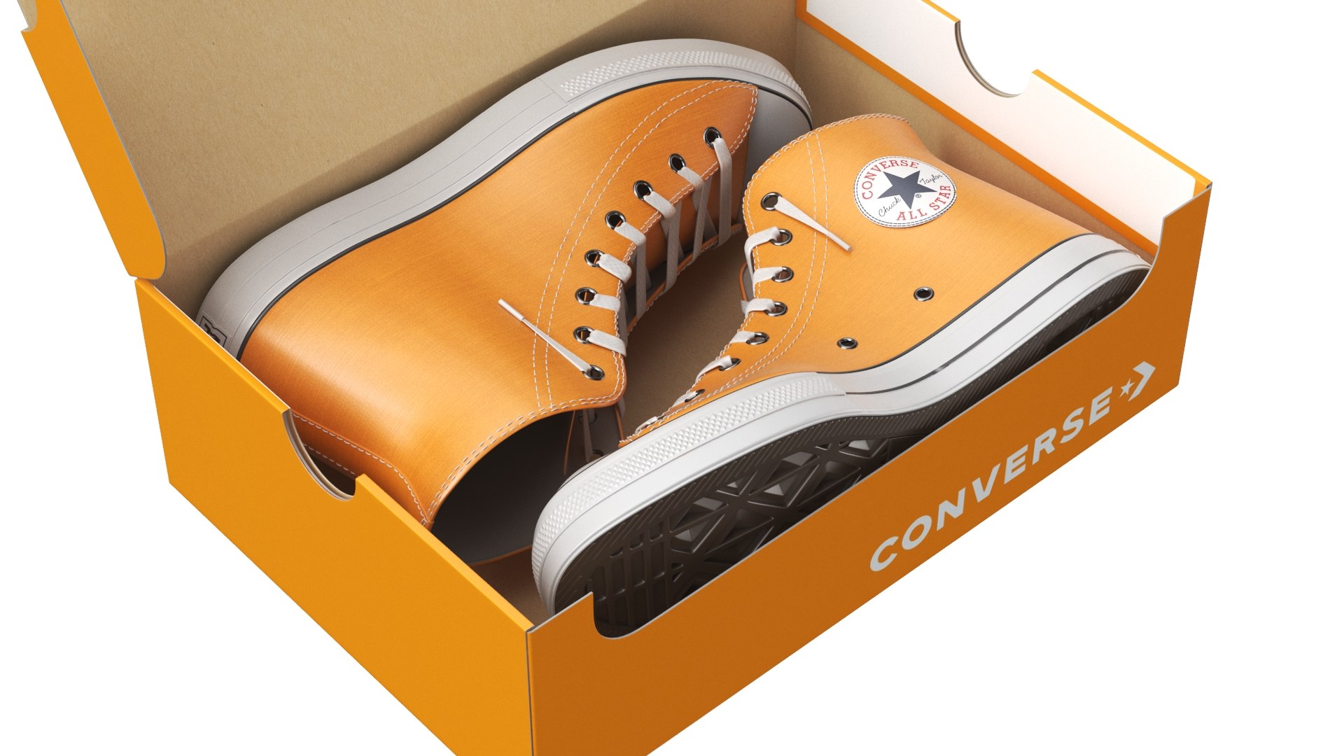 Detailed Sneakers Converse Shoebox Model - TurboSquid 2216900