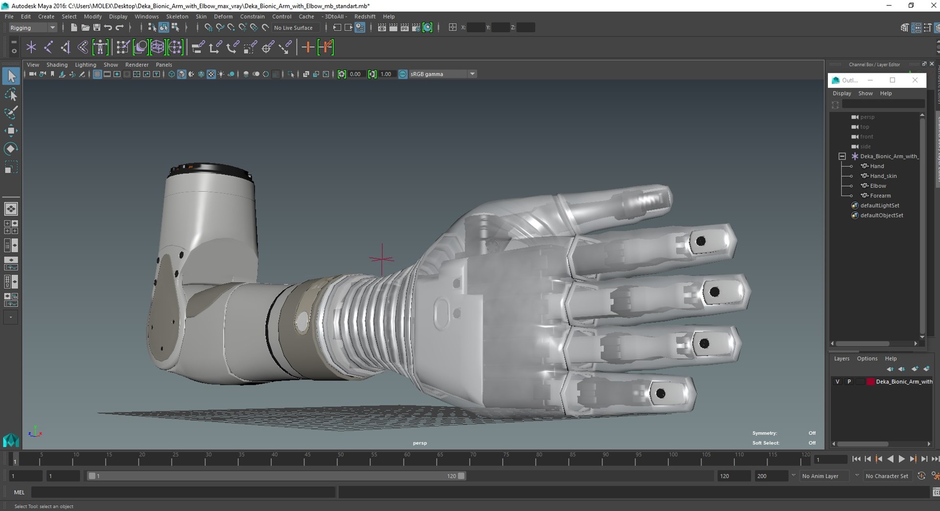Deka Bionic Arm with Elbow 3D model - TurboSquid 2063834