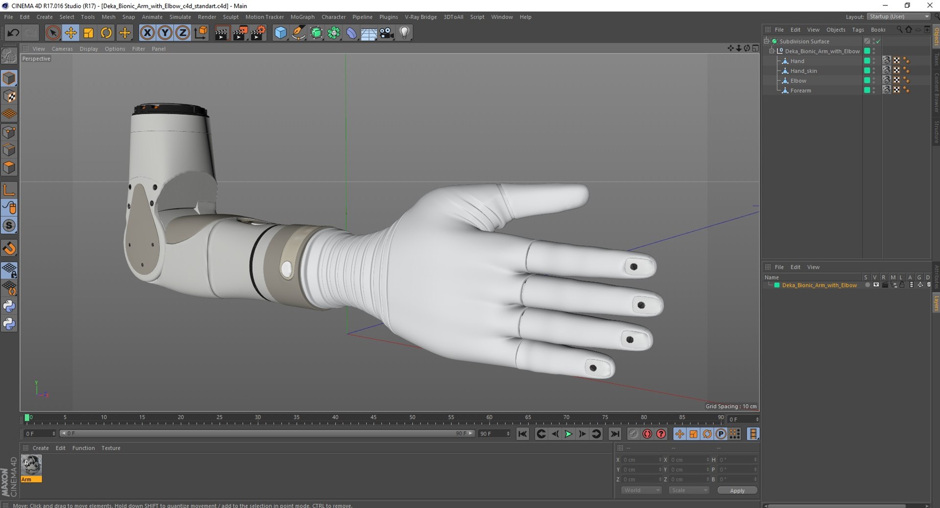 Deka Bionic Arm with Elbow 3D model - TurboSquid 2063834
