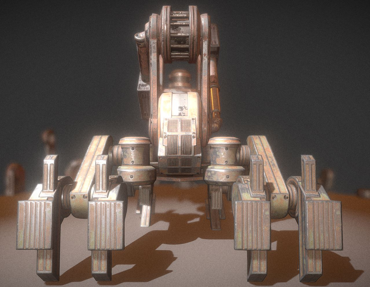 3d model walking-mech-neck pbr