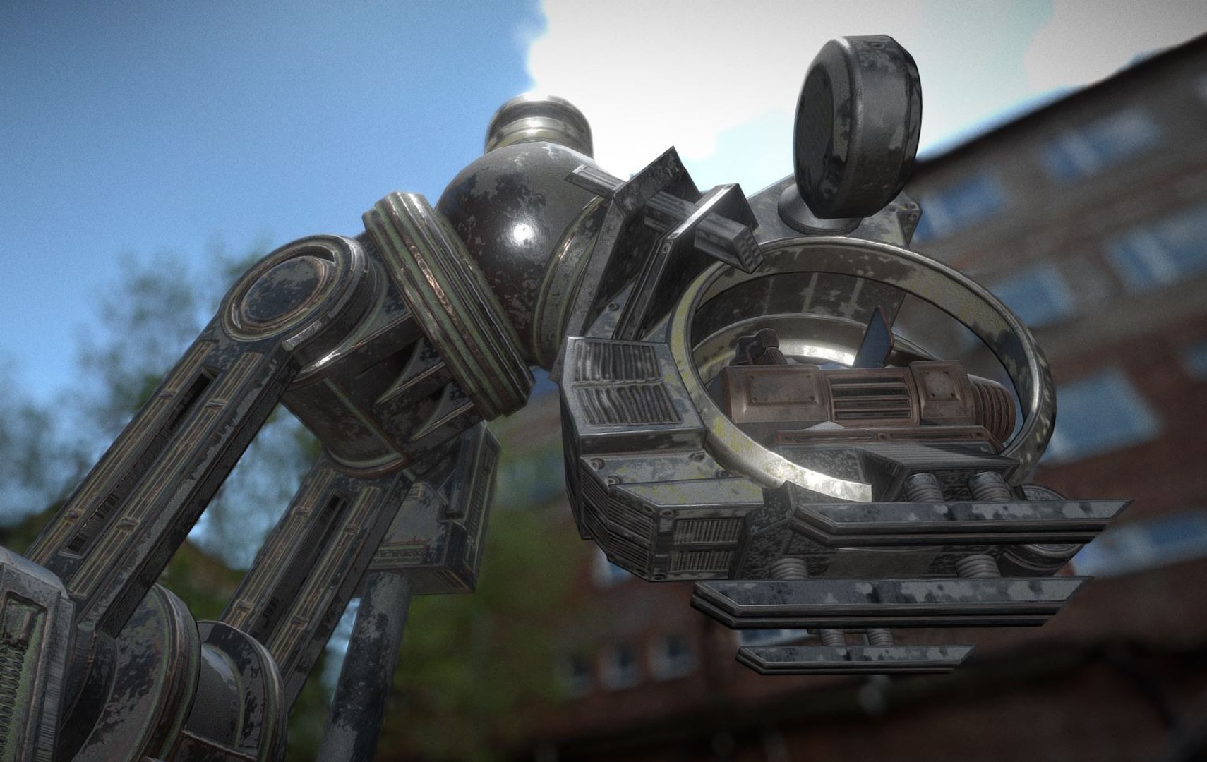 3d Model Walking-mech-neck Pbr