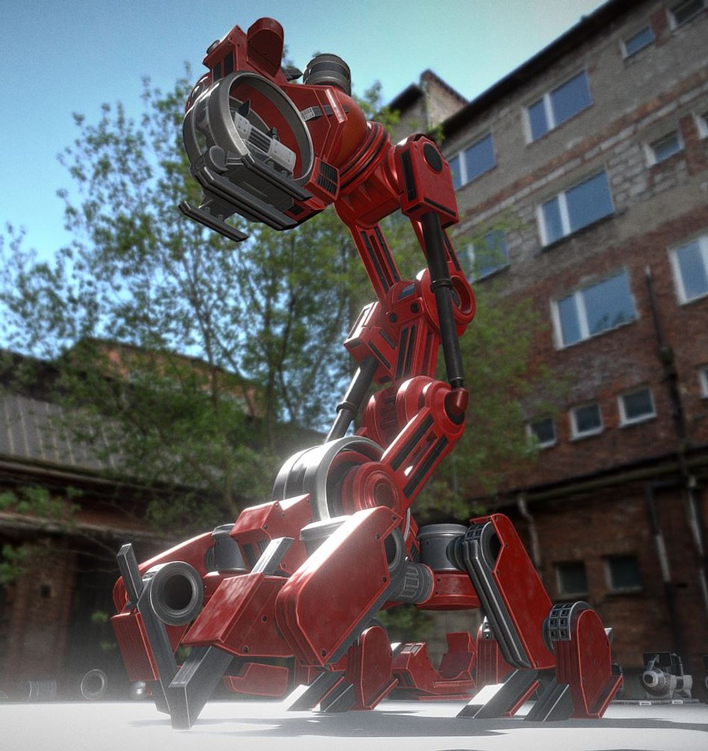 3d Model Walking-mech-neck Pbr