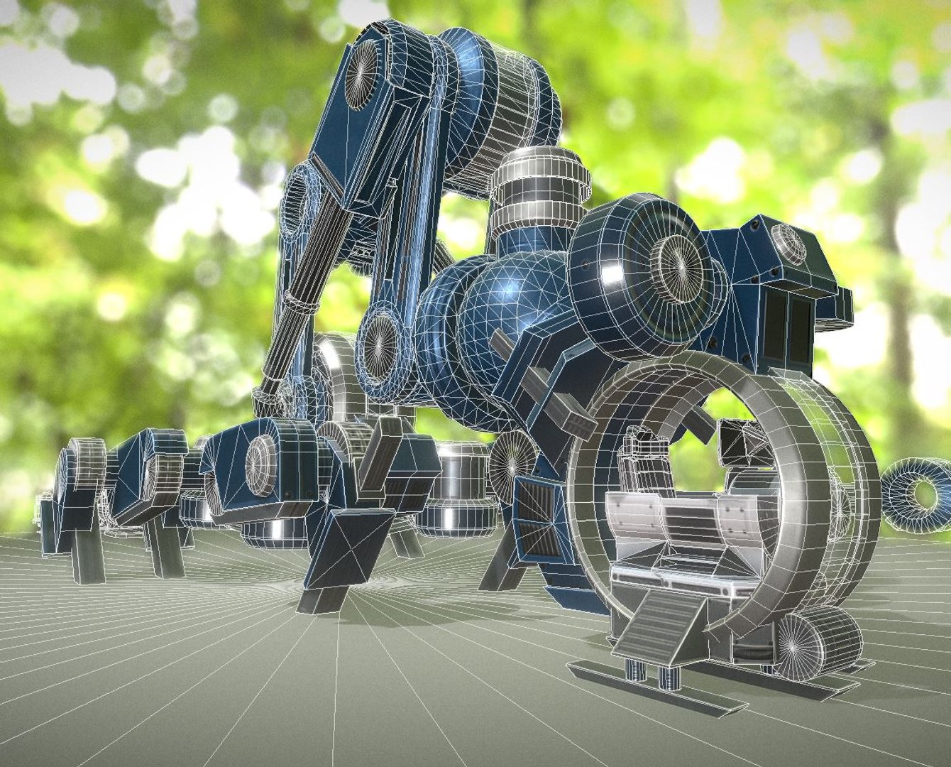 3d Model Walking-mech-neck Pbr
