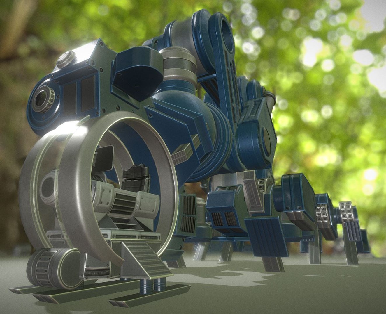 3d Model Walking-mech-neck Pbr