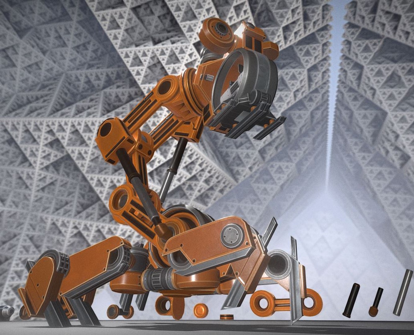 3d Model Walking-mech-neck Pbr