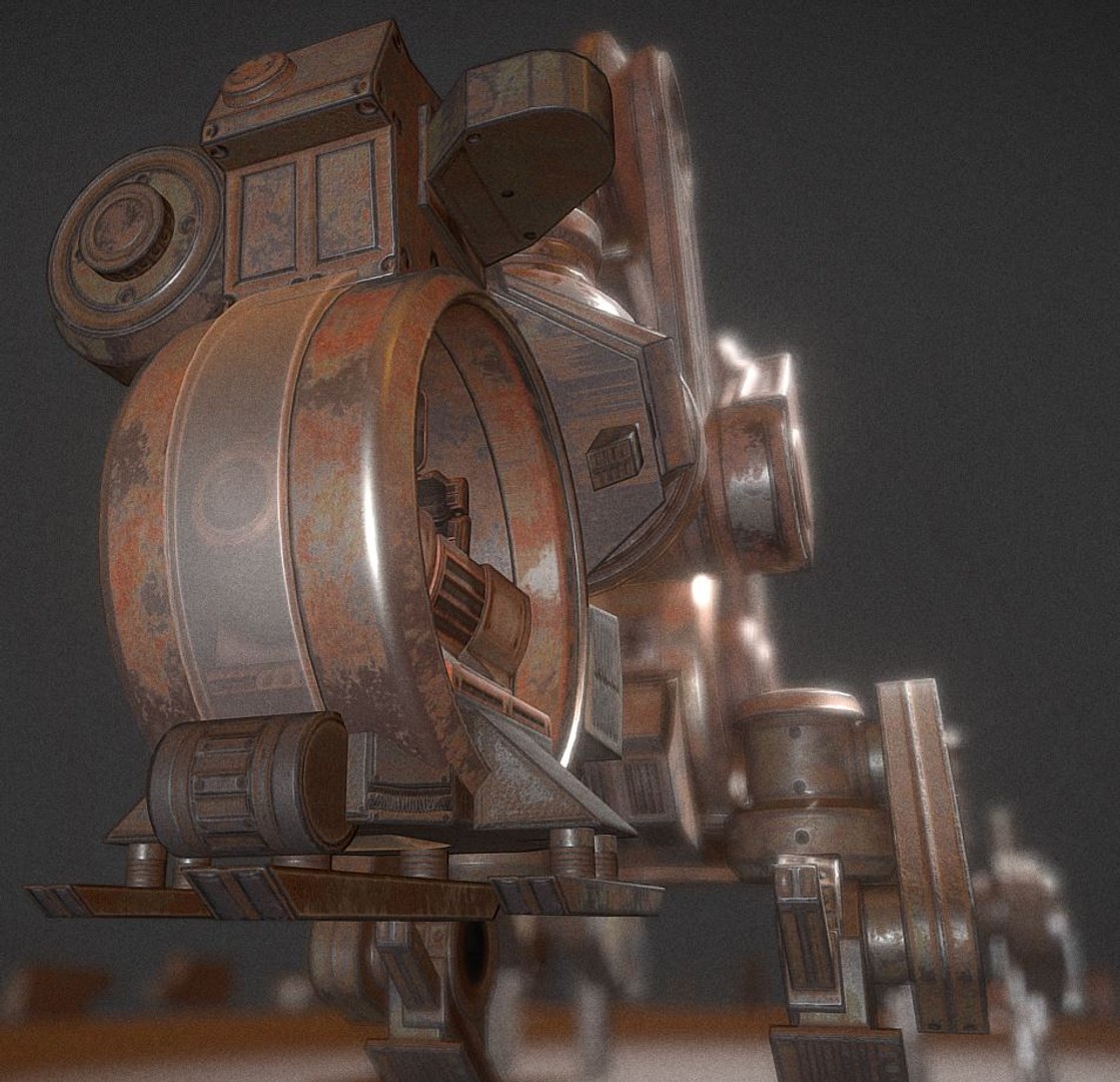 3d Model Walking-mech-neck Pbr