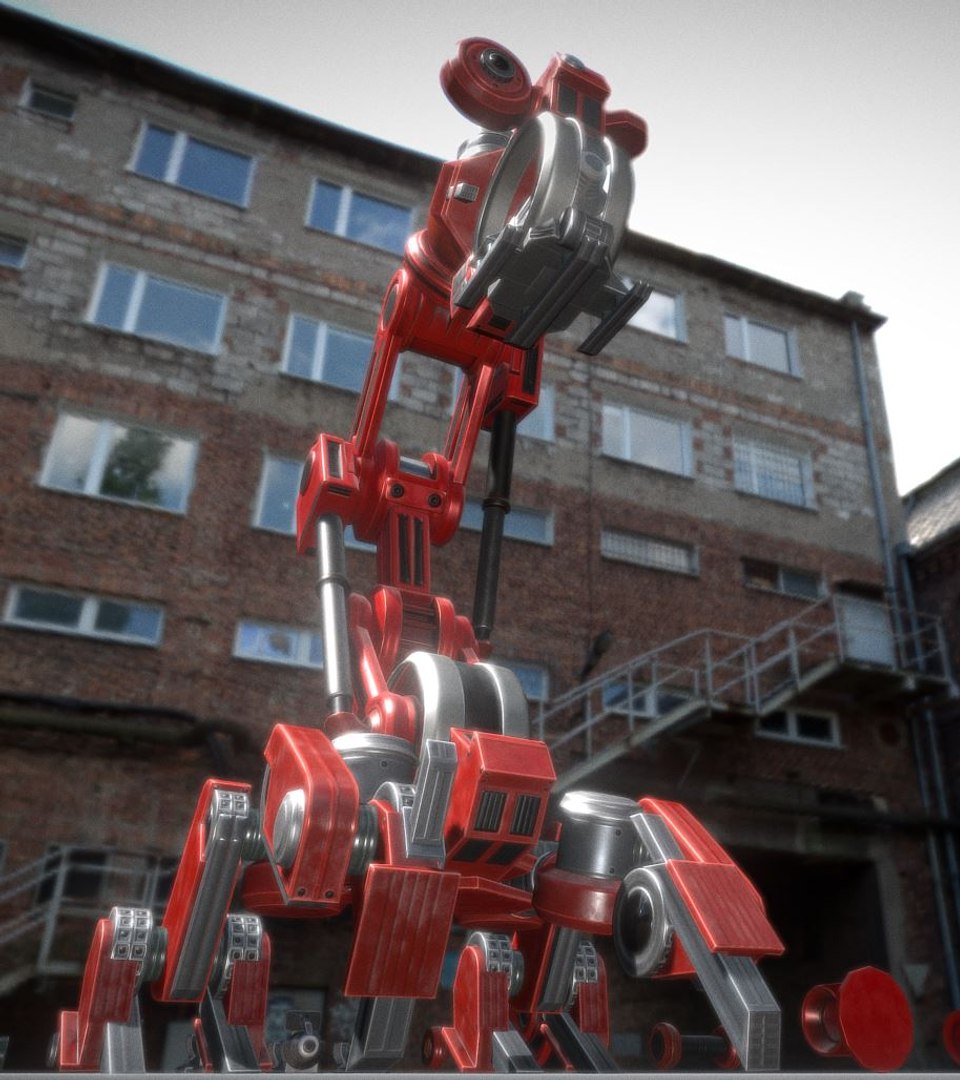 3d Model Walking-mech-neck Pbr
