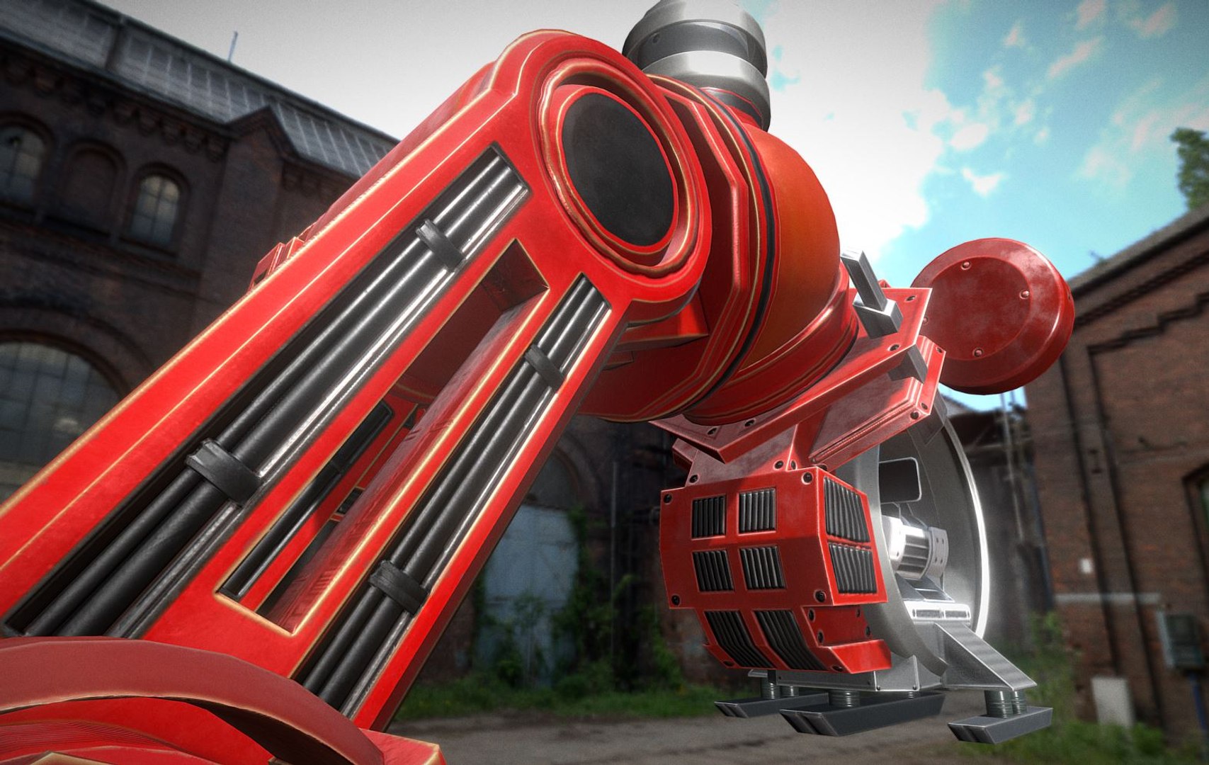 3d Model Walking-mech-neck Pbr