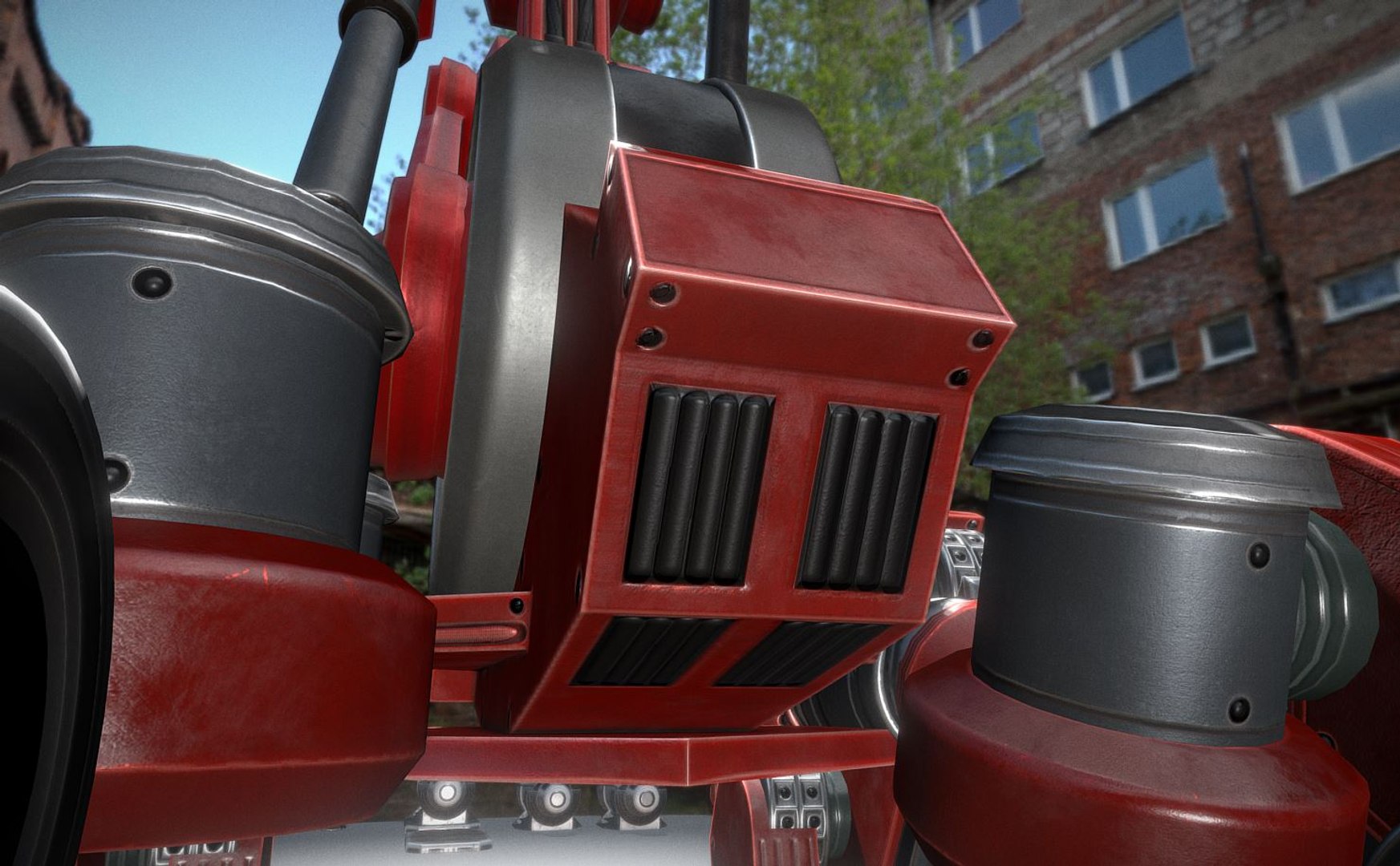3d Model Walking-mech-neck Pbr