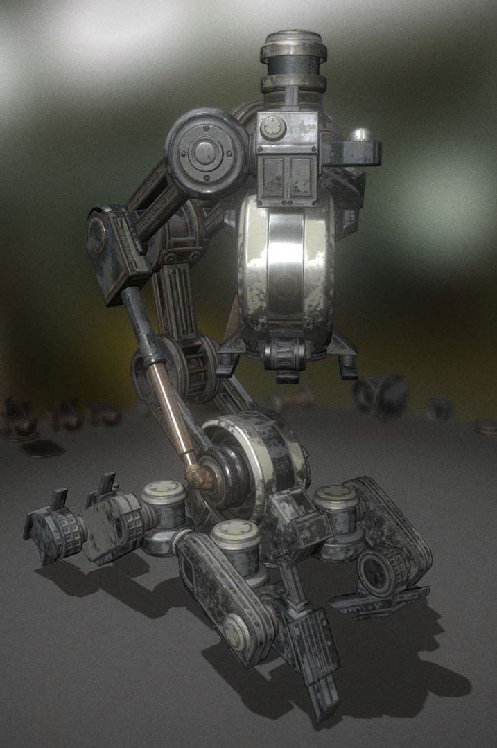 3d Model Walking-mech-neck Pbr
