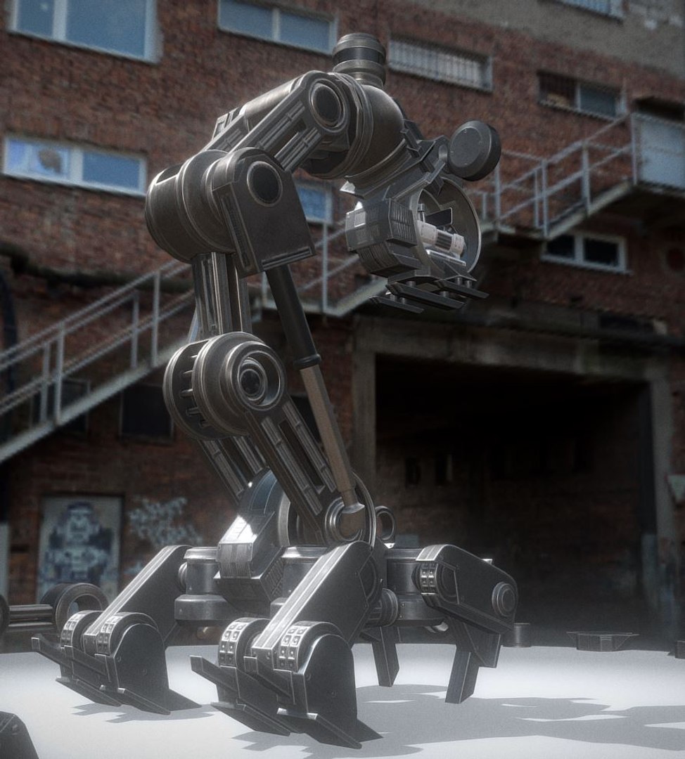 3d Model Walking-mech-neck Pbr