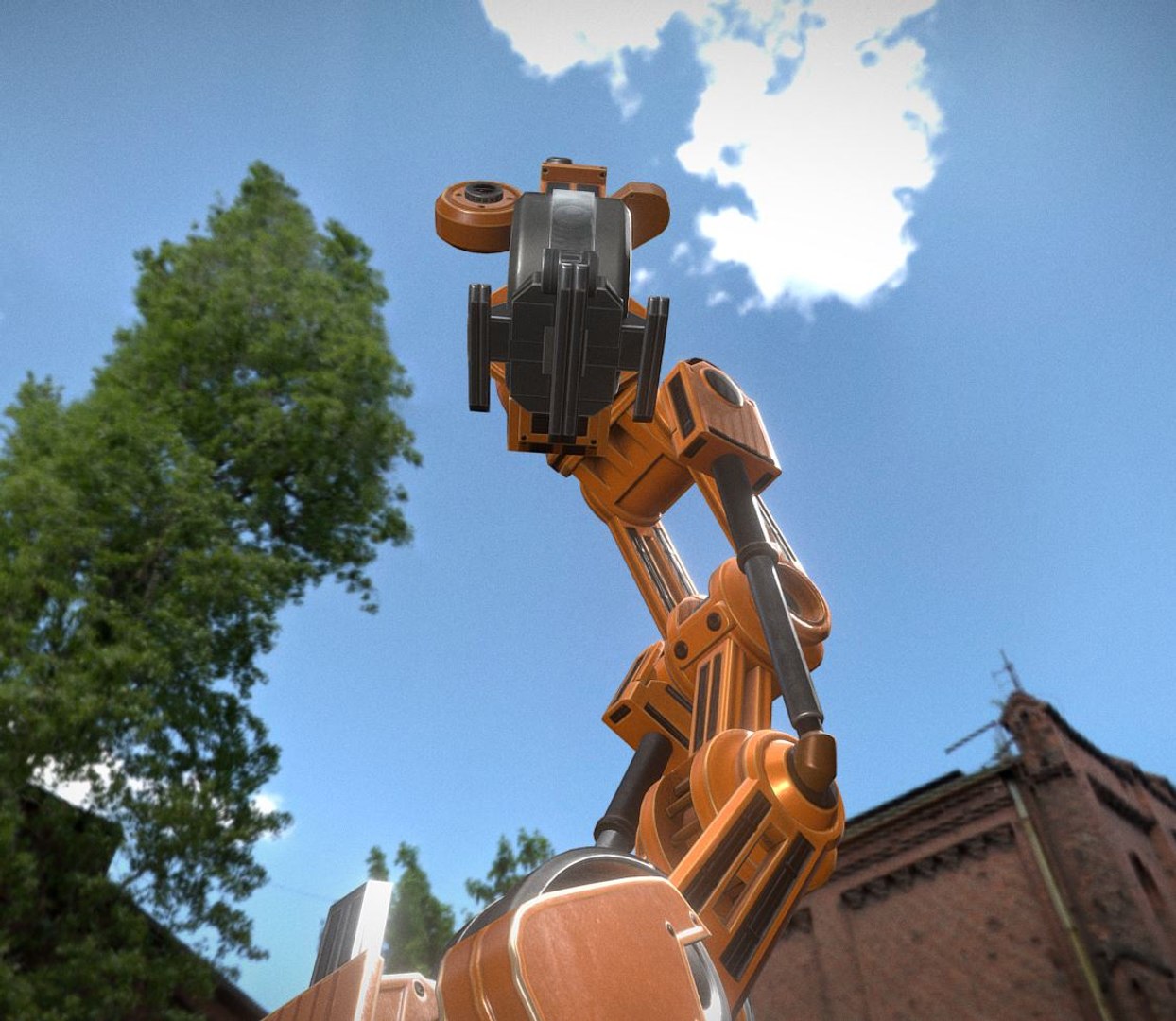 3d Model Walking-mech-neck Pbr