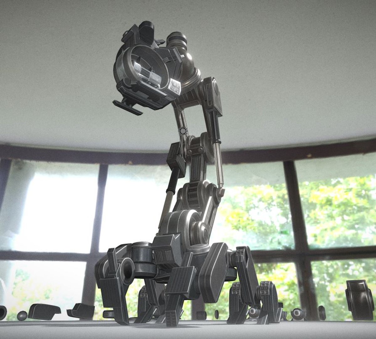 3d Model Walking-mech-neck Pbr