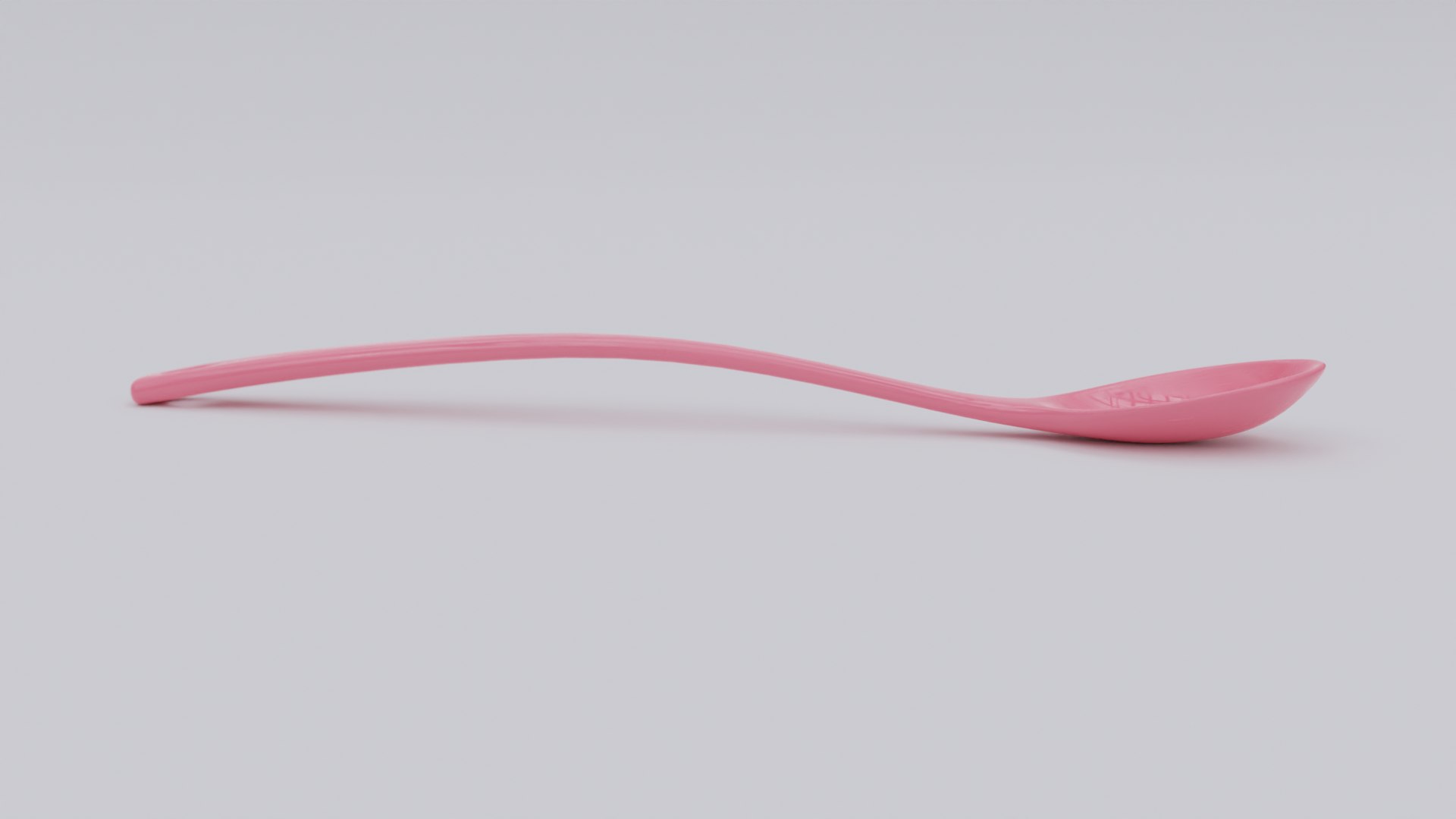 3D Pink Plastic Stirring Spoon - TurboSquid 1948425